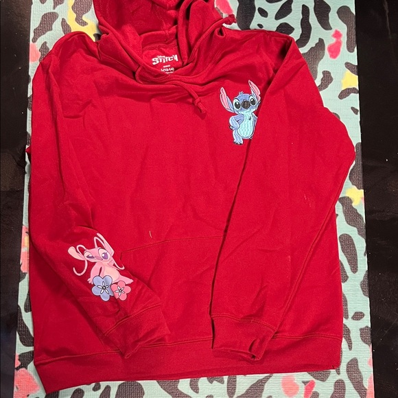 Disney | Tops | Disney Red Stitch Hoodie | Poshmark